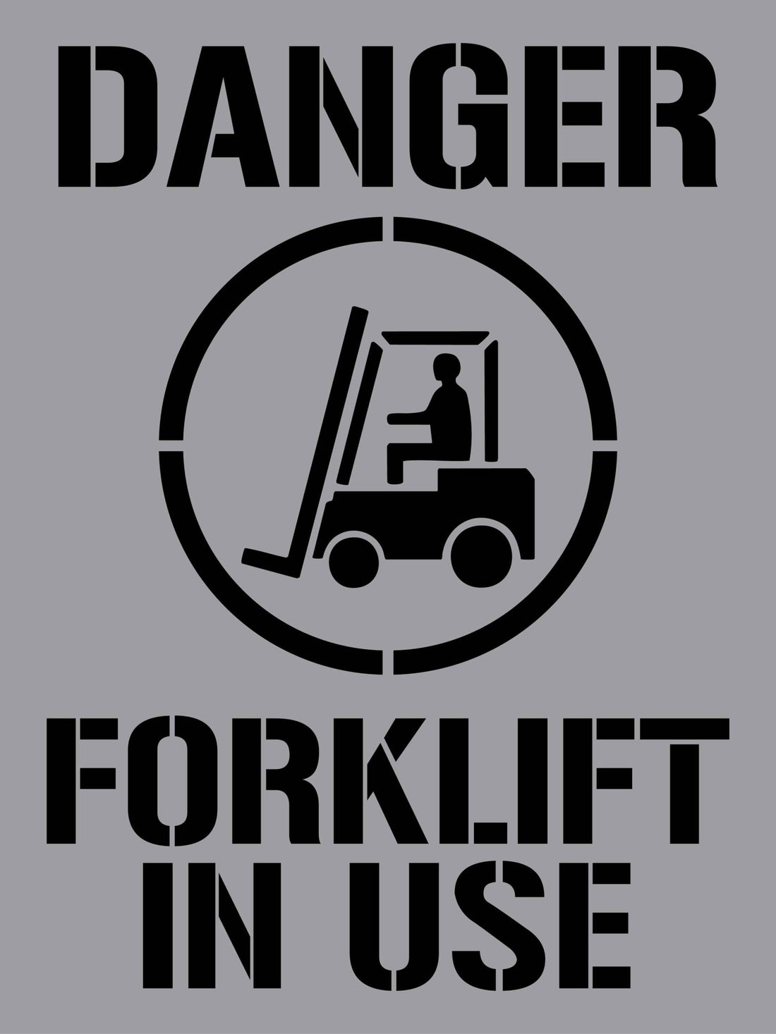 Danger Forklift In Use - Aluminium Composite Stencil – New Signs