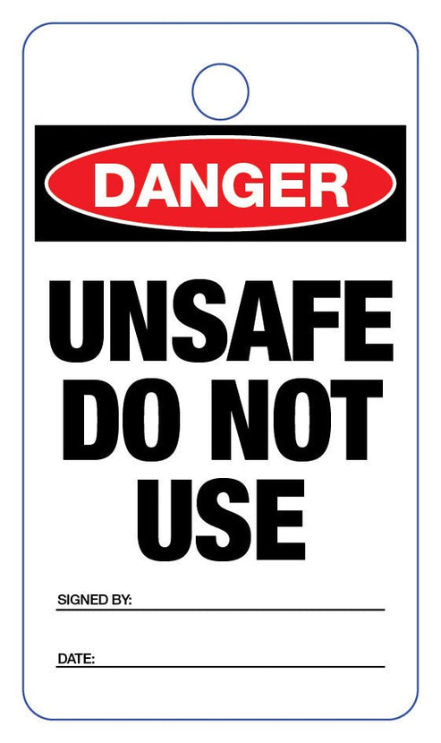 Danger Unsafe Do Not Use Lock Out Tag – New Signs