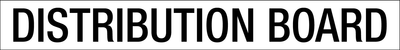Distribution Board - Statutory Sign – New Signs
