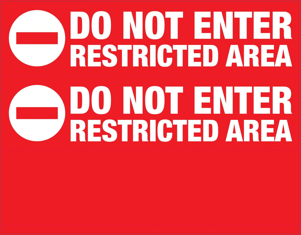 Do Not Enter Restricted Area - Landscape Corflute Toblerone Signs – New ...