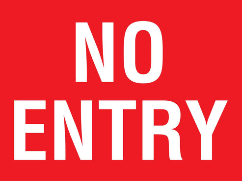 No Entry Red Sign – New Signs