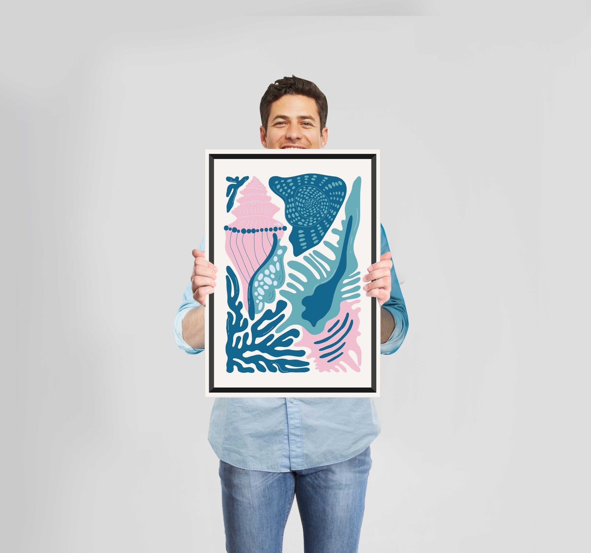 Ocean Mood Coral Shells Poster Wall Art Prints – New Signs