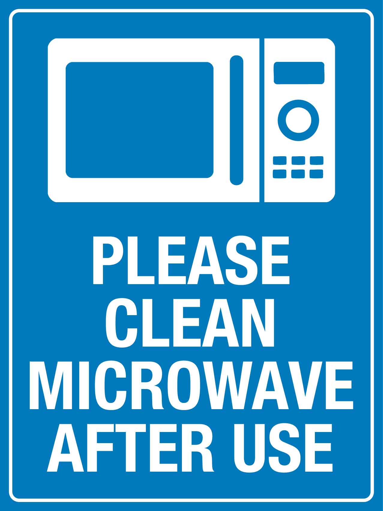 Please Clean Microwave After Use Sign – New Signs
