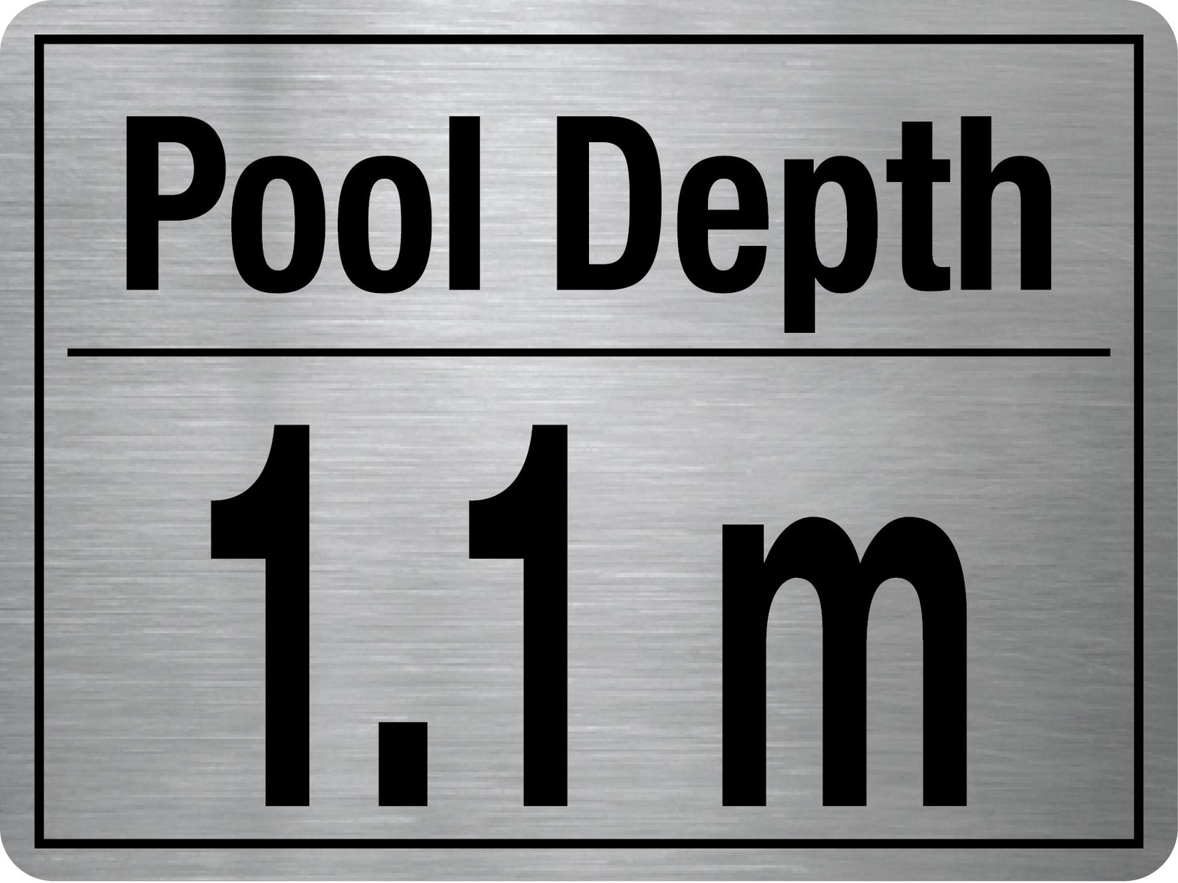Pool Depth Stainless Steel Sign – New Signs