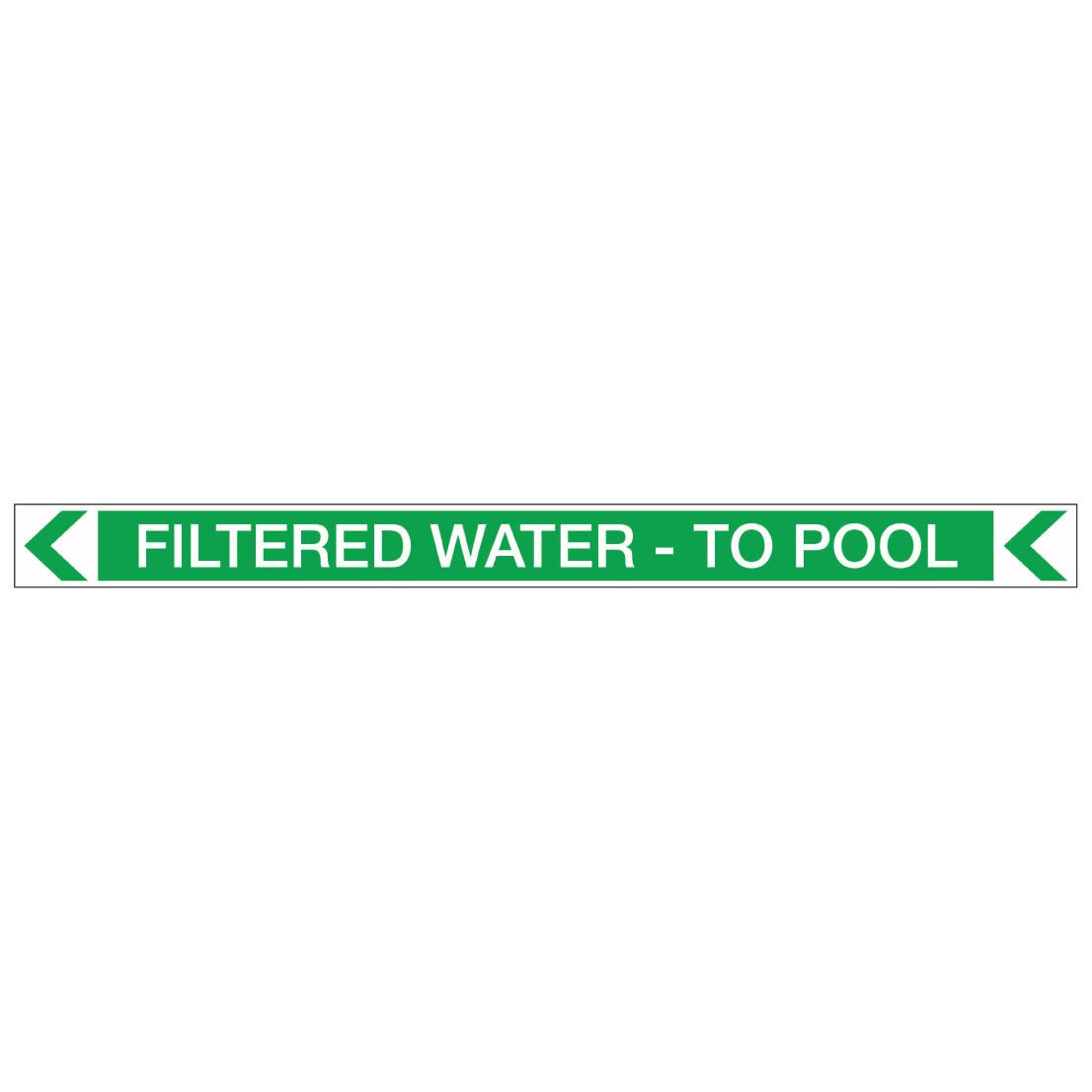 Pool/Spa - Filtered Water - To Pool (Left) - Pipe Marker Sticker – New ...