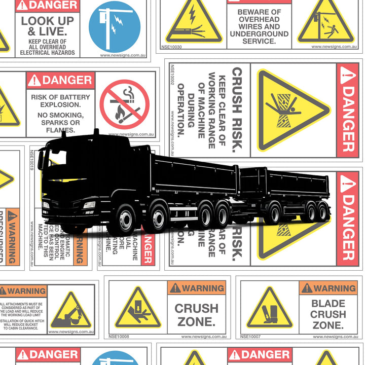 Machine Safety Sticker Sets – New Signs