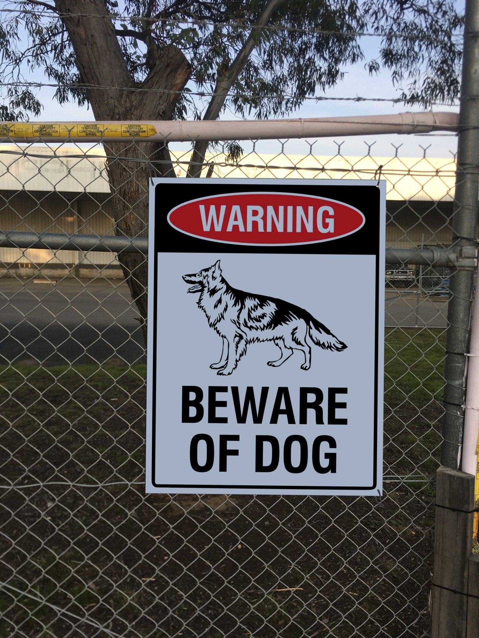 Warning Beware Of Dog German Shepherd Sign – New Signs