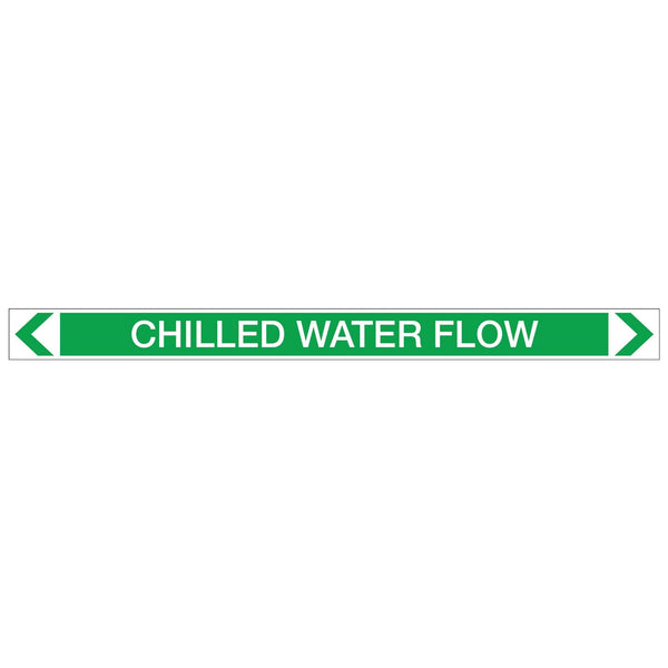 Water - Chilled Water Flow - Pipe Marker Sticker – New Signs