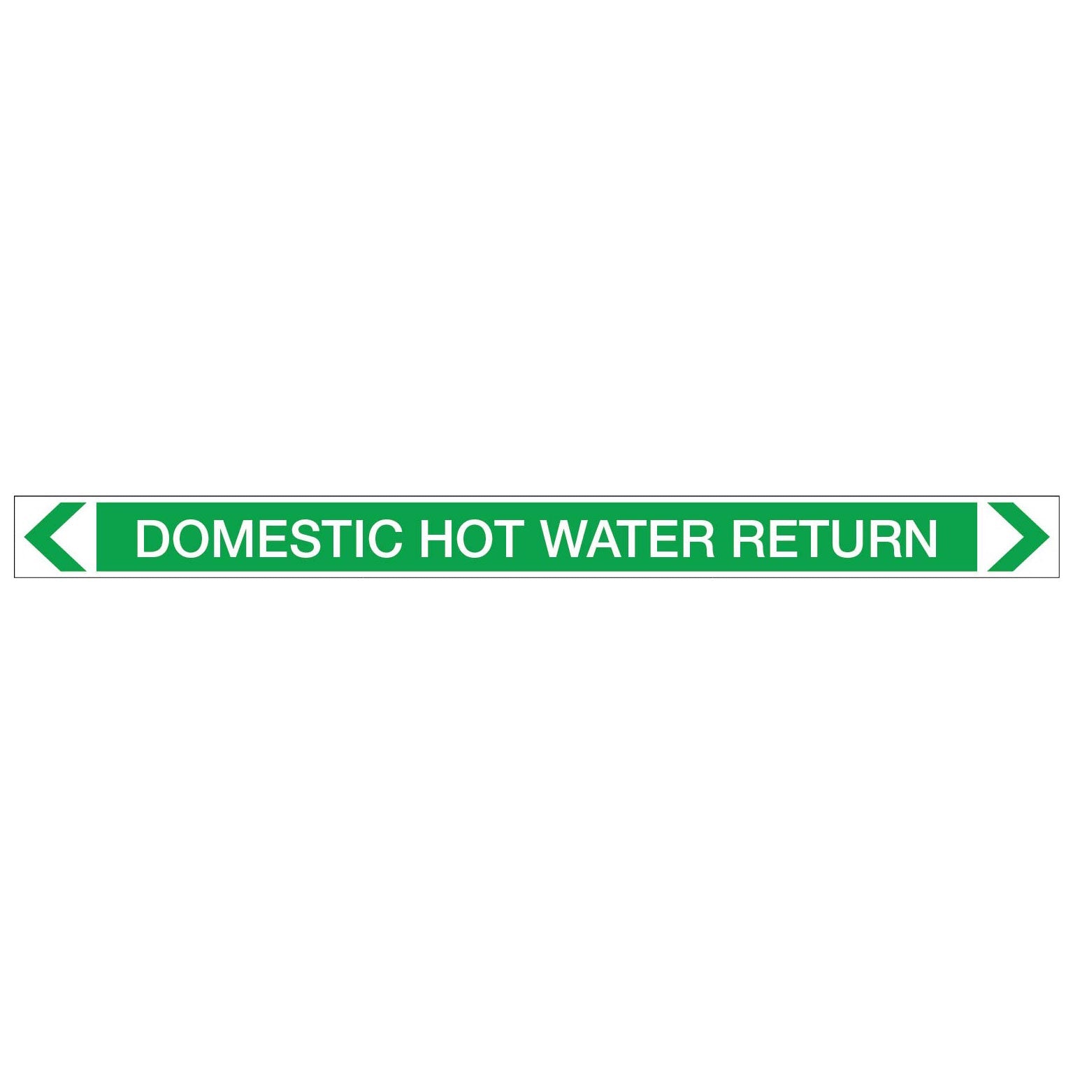 Water - Domestic Hot Water Return - Pipe Marker Sticker – New Signs