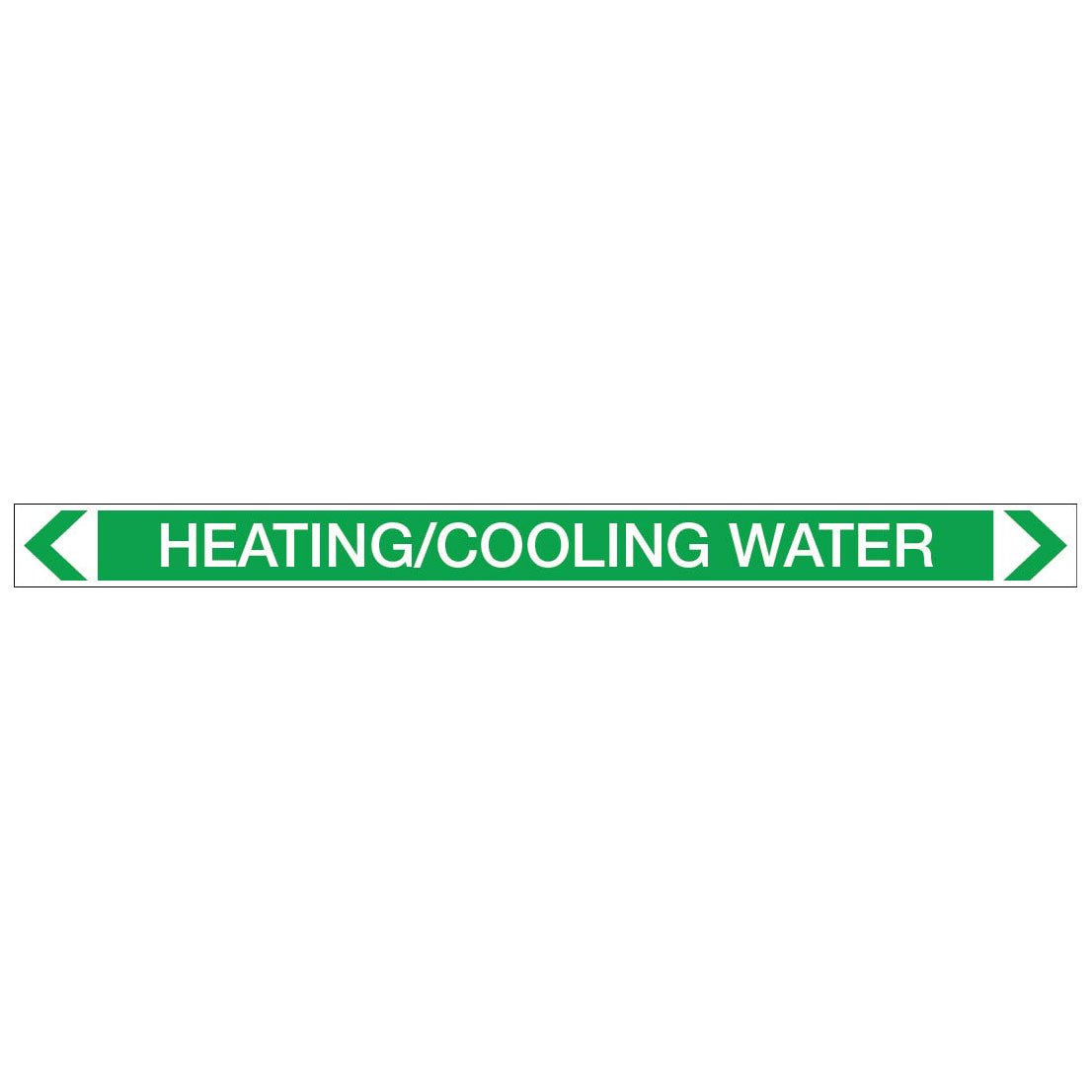 Water - Heating/Cooling Water - Pipe Marker Sticker – New Signs
