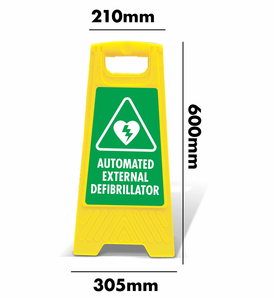Yellow A-Frame - Automated External Defibrillator Triangle – New Signs