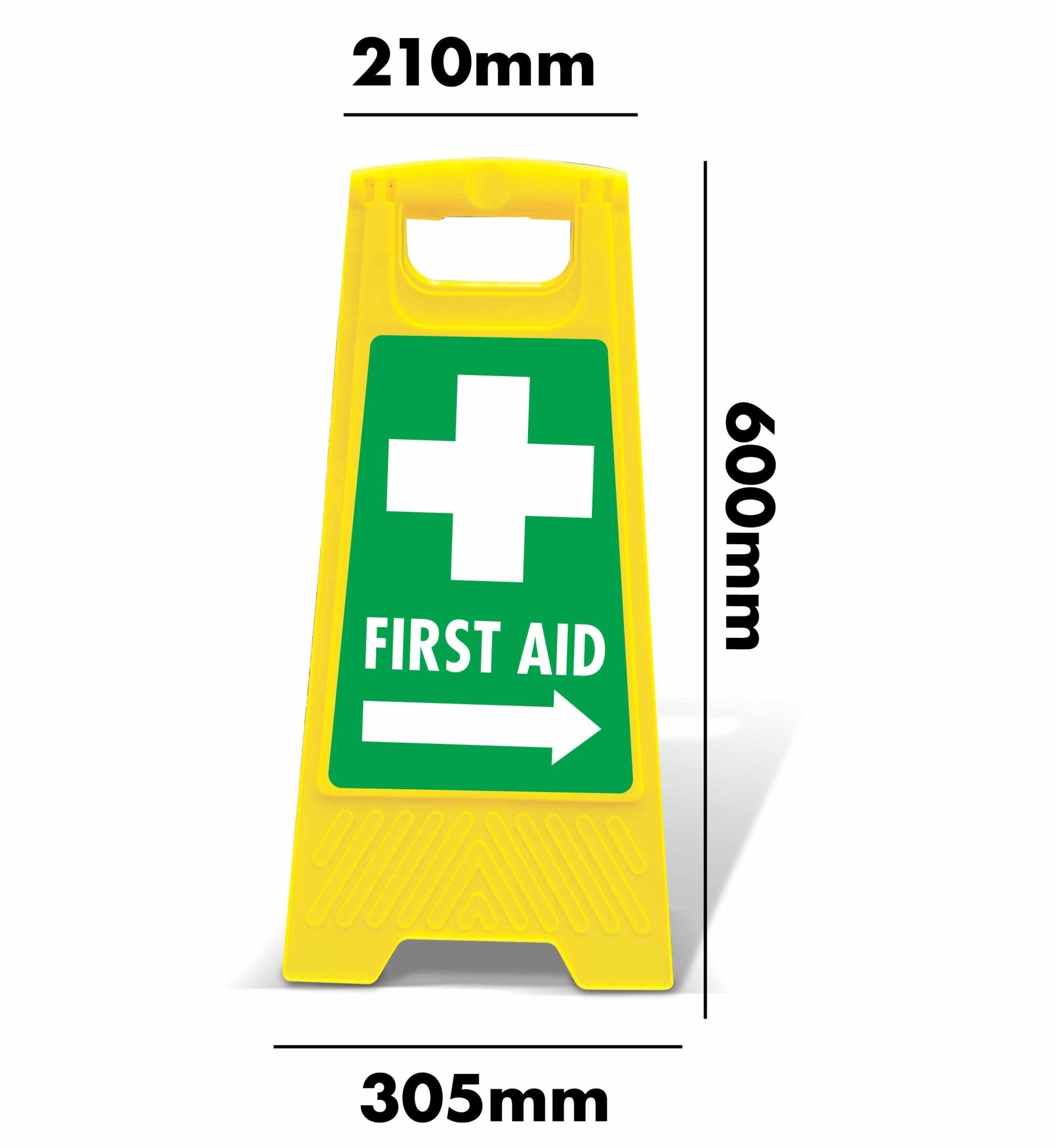 Yellow A-Frame - First Aid Arrow – New Signs