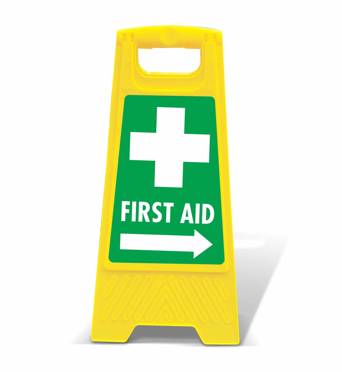 Yellow A-Frame - First Aid Arrow – New Signs