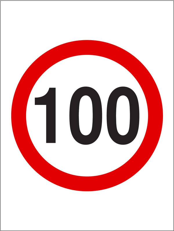 100km Speed Sign – New Signs