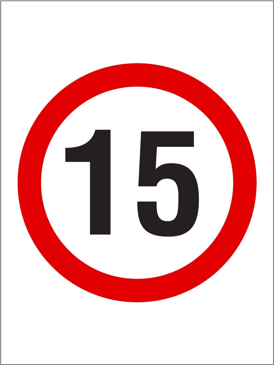 15km Speed Sign – New Signs