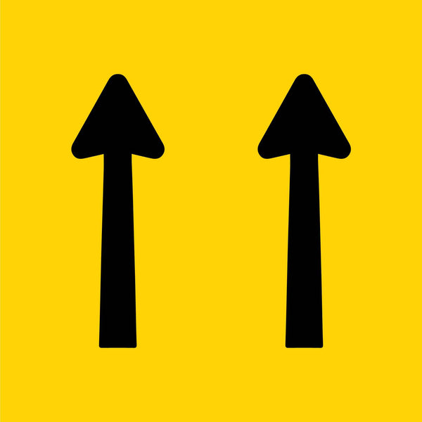 2 Straight Arrows Multi Message Traffic Sign – New Signs