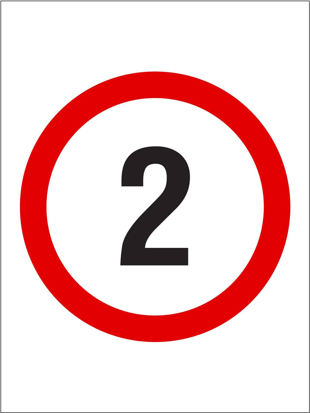 2km Speed Sign – New Signs