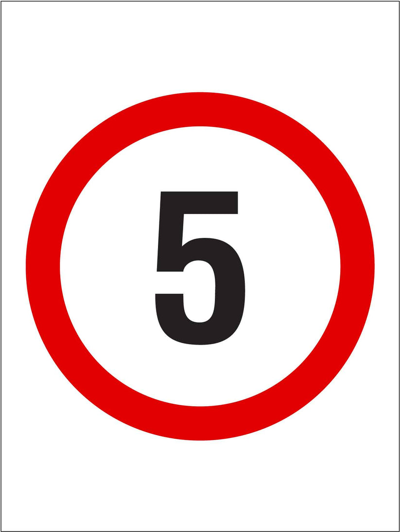 5km Speed Sign – New Signs