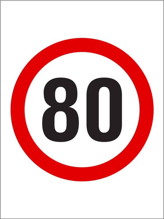 80km Speed Sign – New Signs