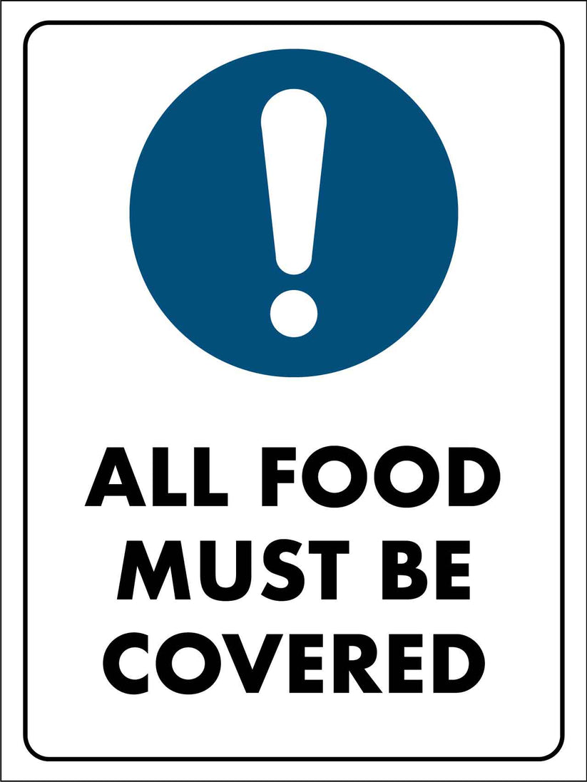 All Food Must Be Covered Sign – New Signs