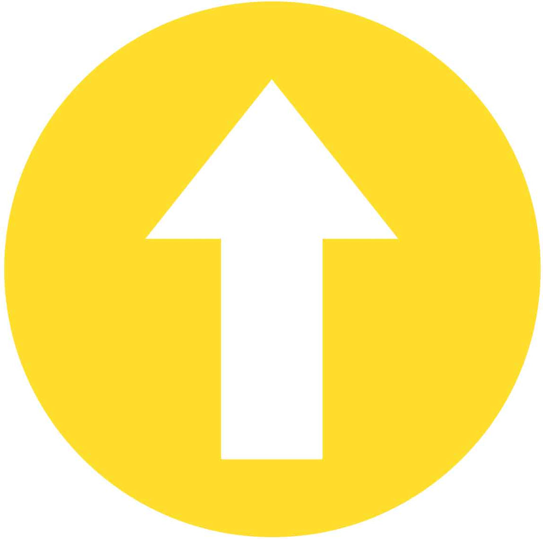 Yellow & White Directional Arrow Floor Sticker - Anti Slip – New Signs