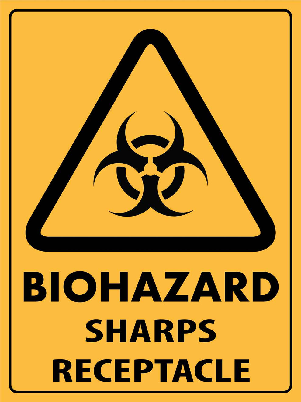 Biohazard Sharps Receptacle Sign – New Signs