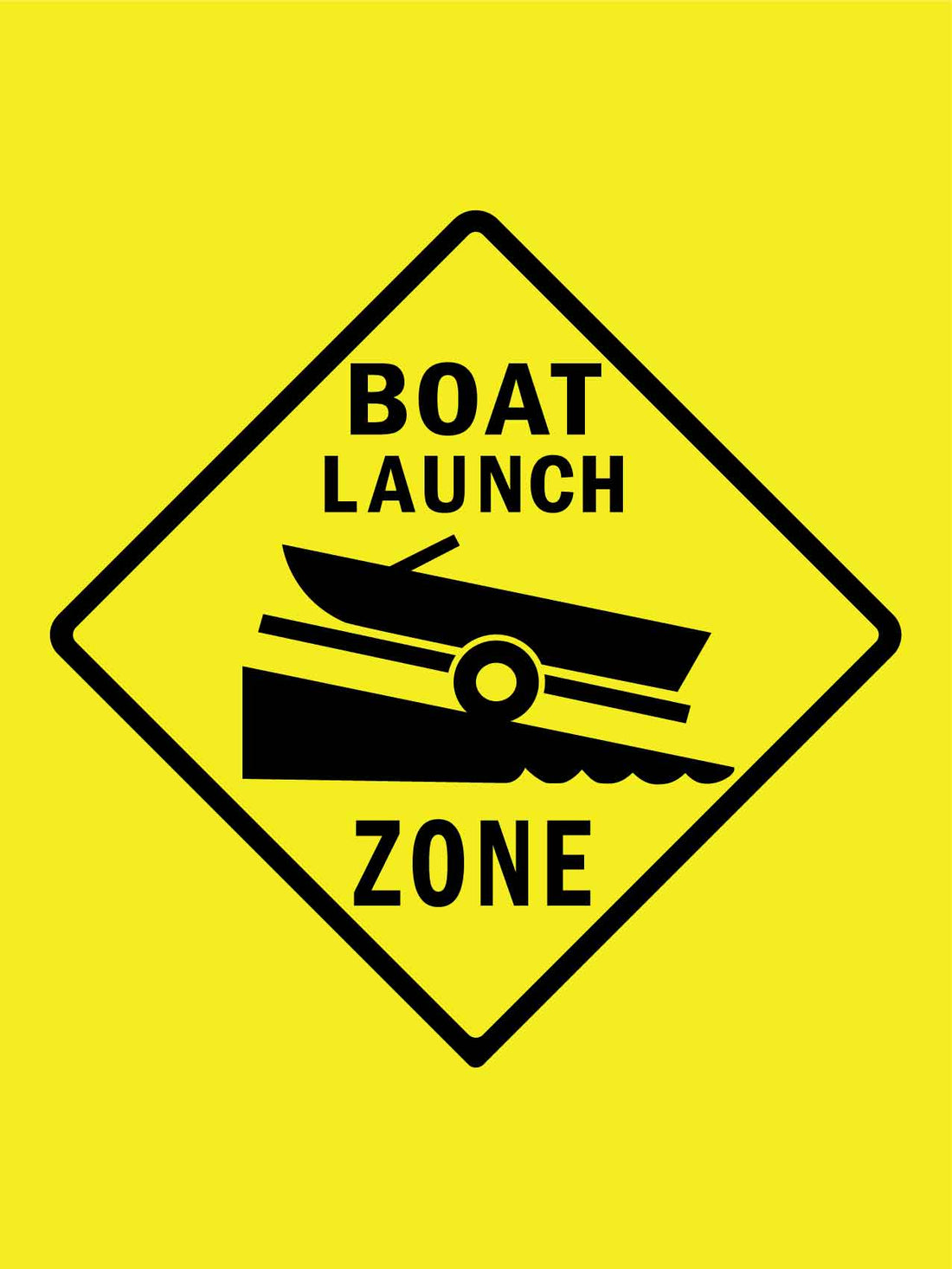 Boat Launch Zone Sign – New Signs