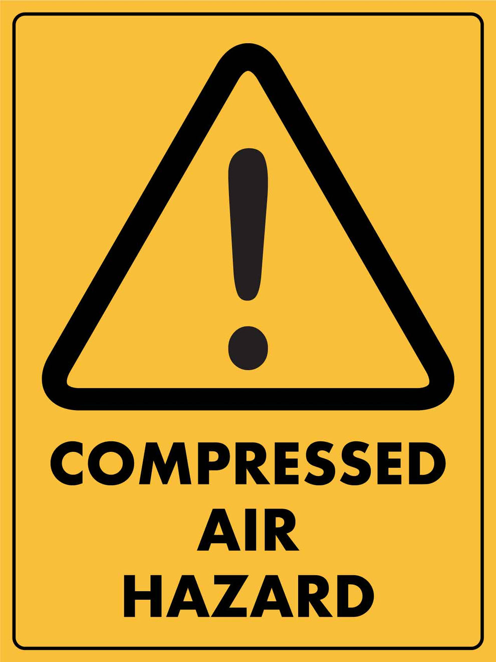 Caution Compressed Air Hazard Sign – New Signs