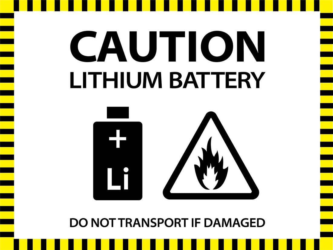 Caution Lithium Battery Sign – New Signs