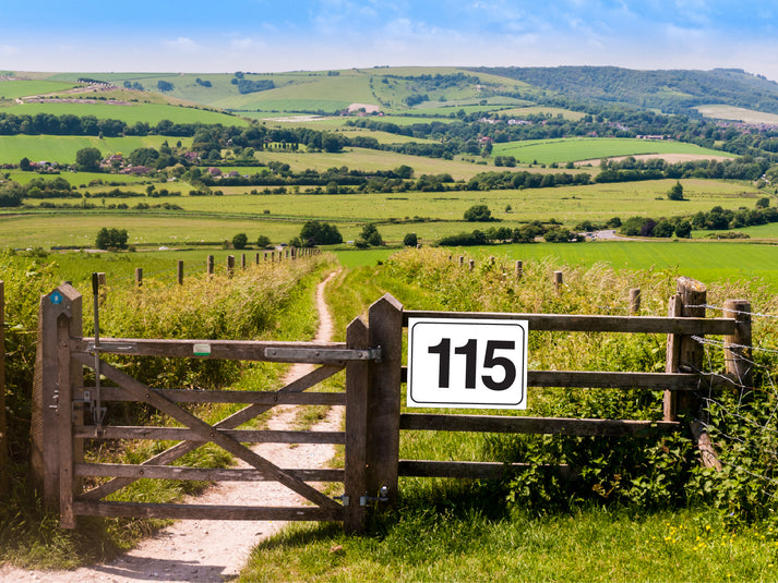 Custom Gate House Building Number Sign – New Signs