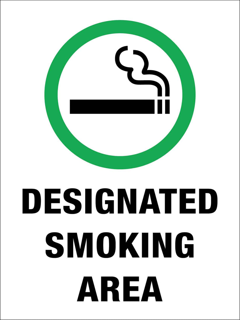 Designated Smoking Area Icon Sign – New Signs