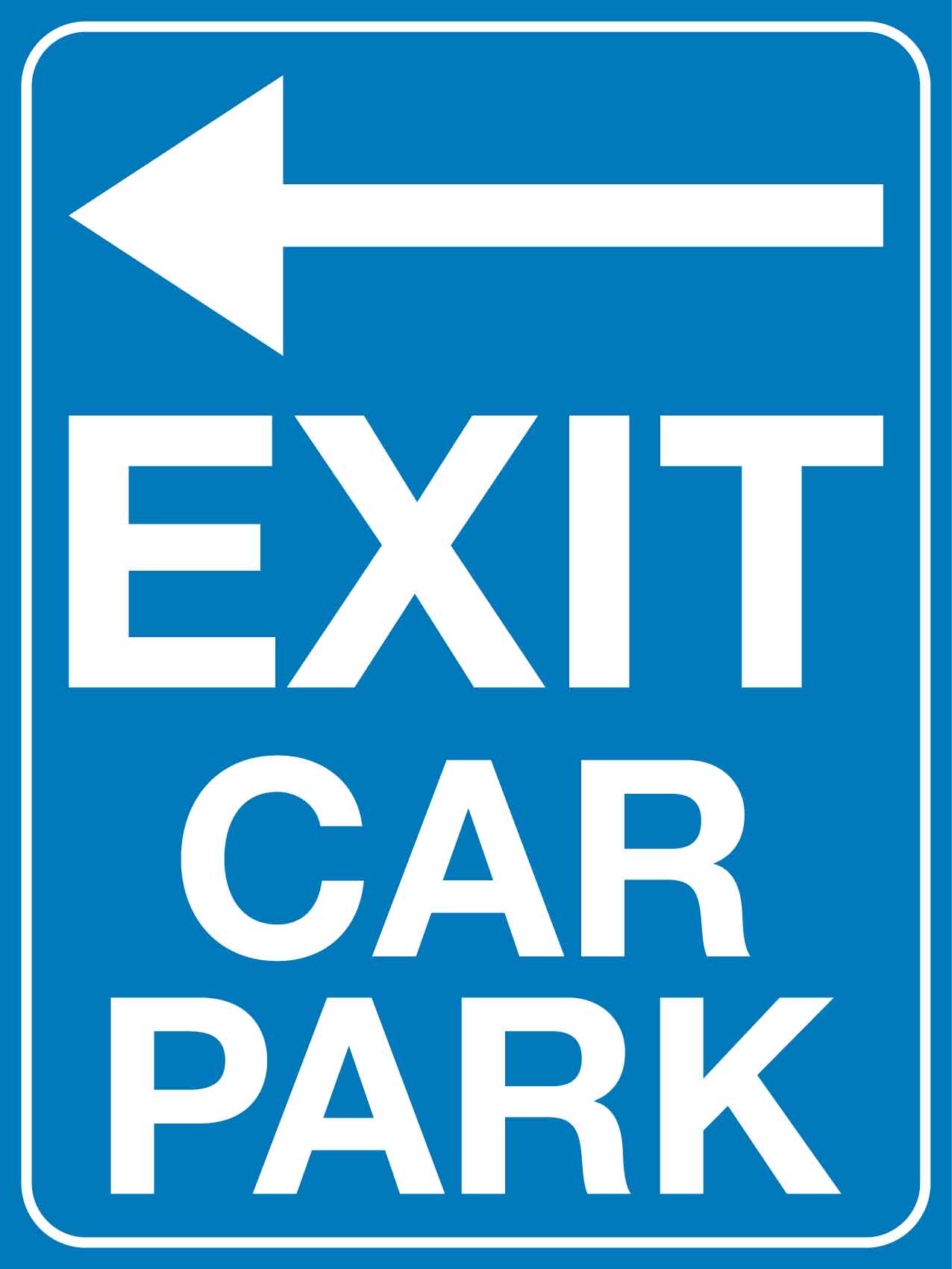 Exit Car Park Left Sign – New Signs
