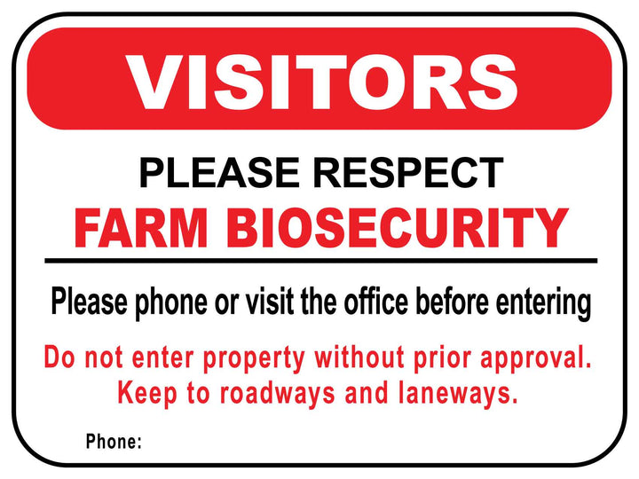 Biosecurity Signs for Farms and Vineyards – New Signs
