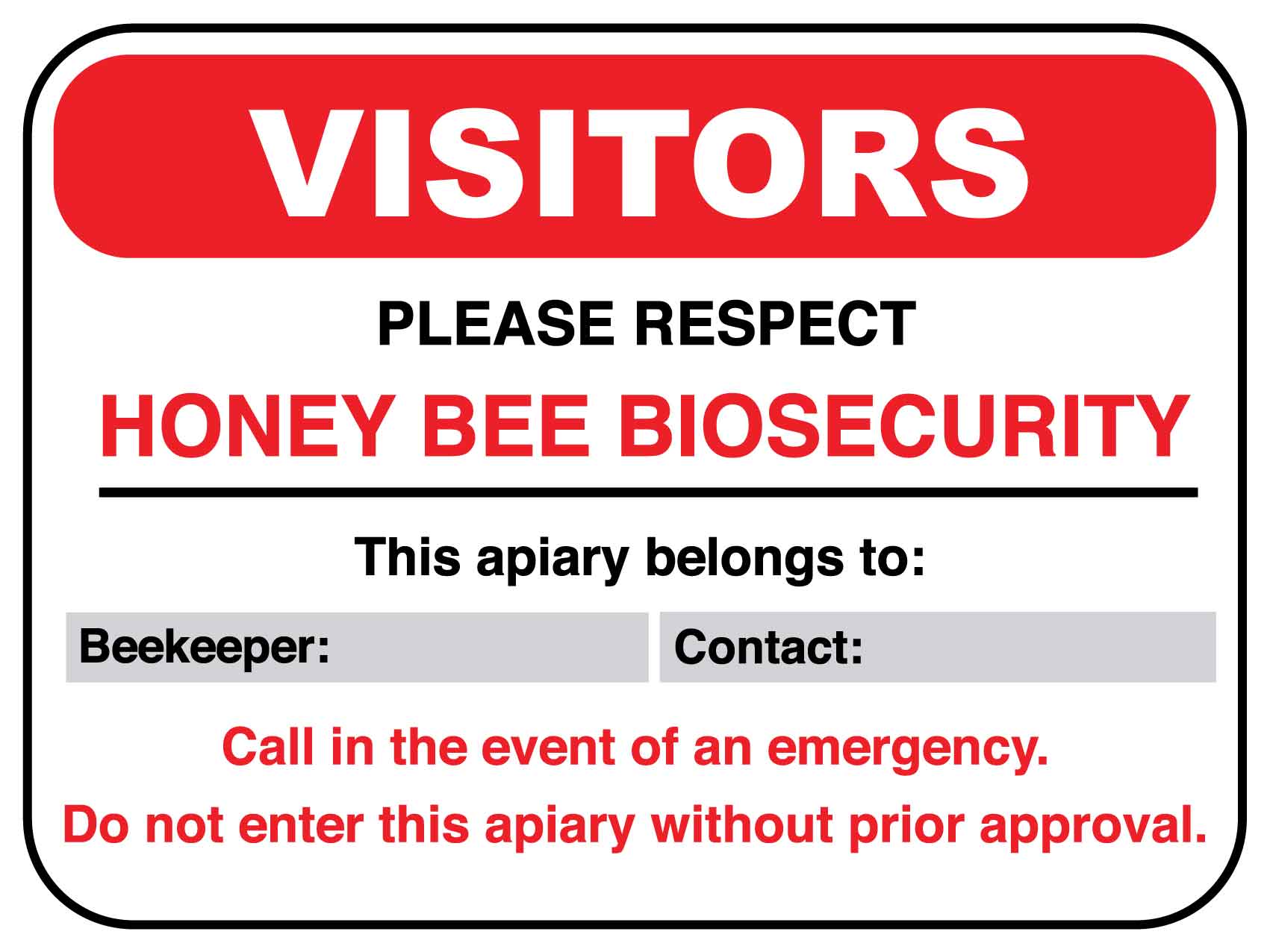 Biosecurity Signs for Farms and Vineyards – New Signs