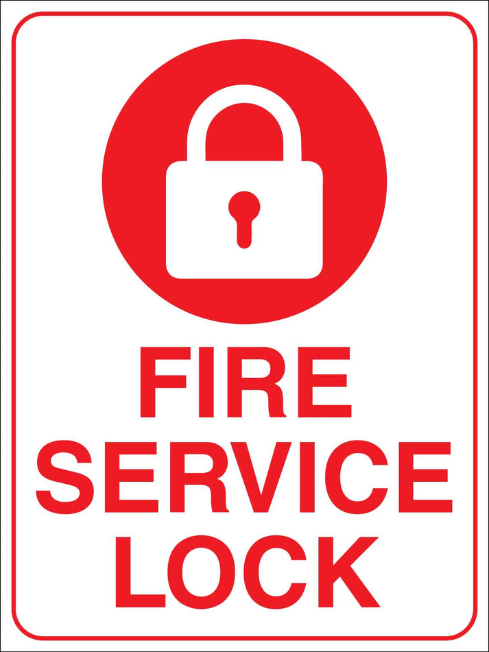 Fire Service Lock Sign – New Signs