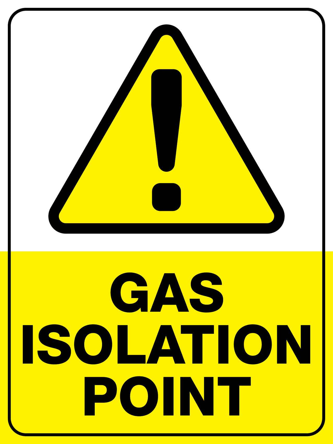 Gas Isolation Point Sign – New Signs