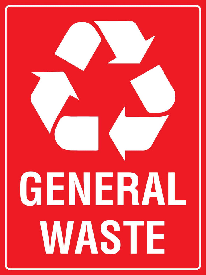 General Waste Red Sign – New Signs