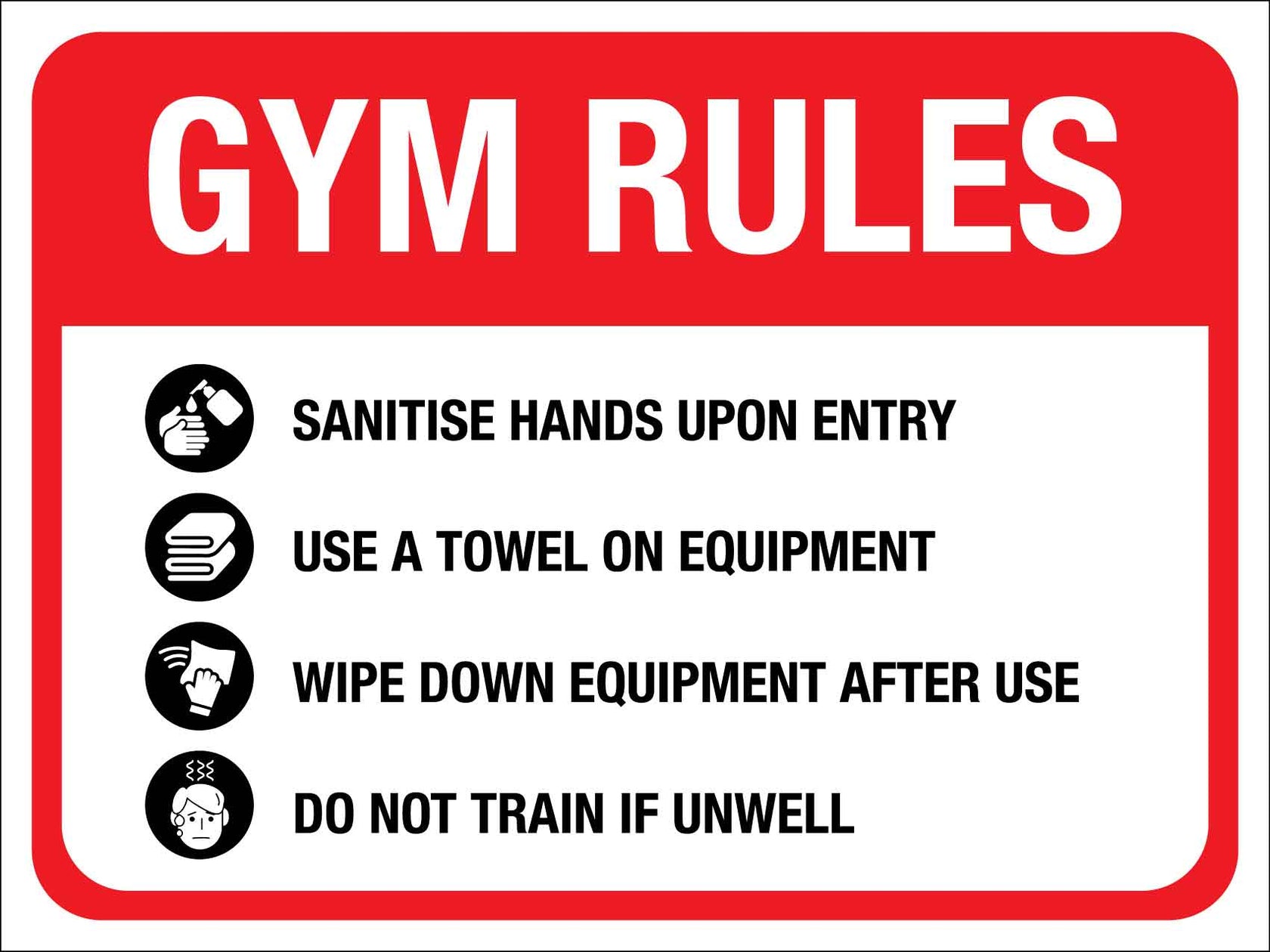 Gym Rules Sign – New Signs