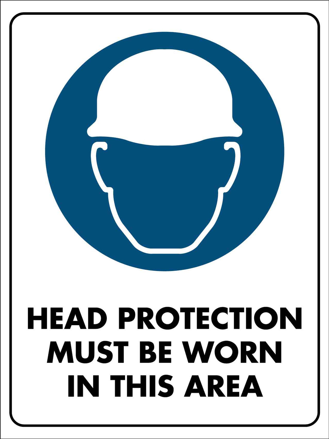 Head Protection Area Safety Sign – New Signs