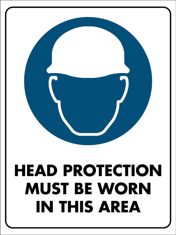 Head Protection Area Safety Sign – New Signs