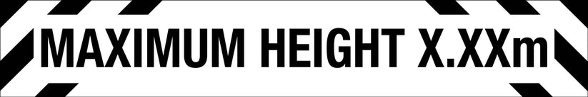Maximum Height Black and White Sign – New Signs