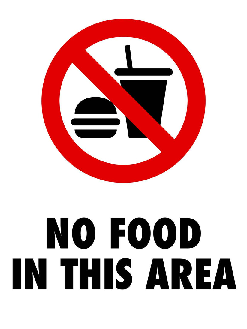 No Food In This Area Sign – New Signs
