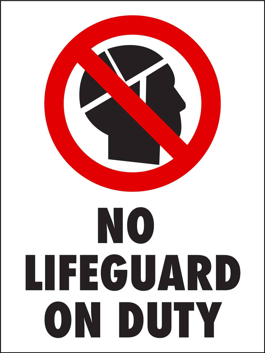 No Lifeguard On Duty Sign – New Signs