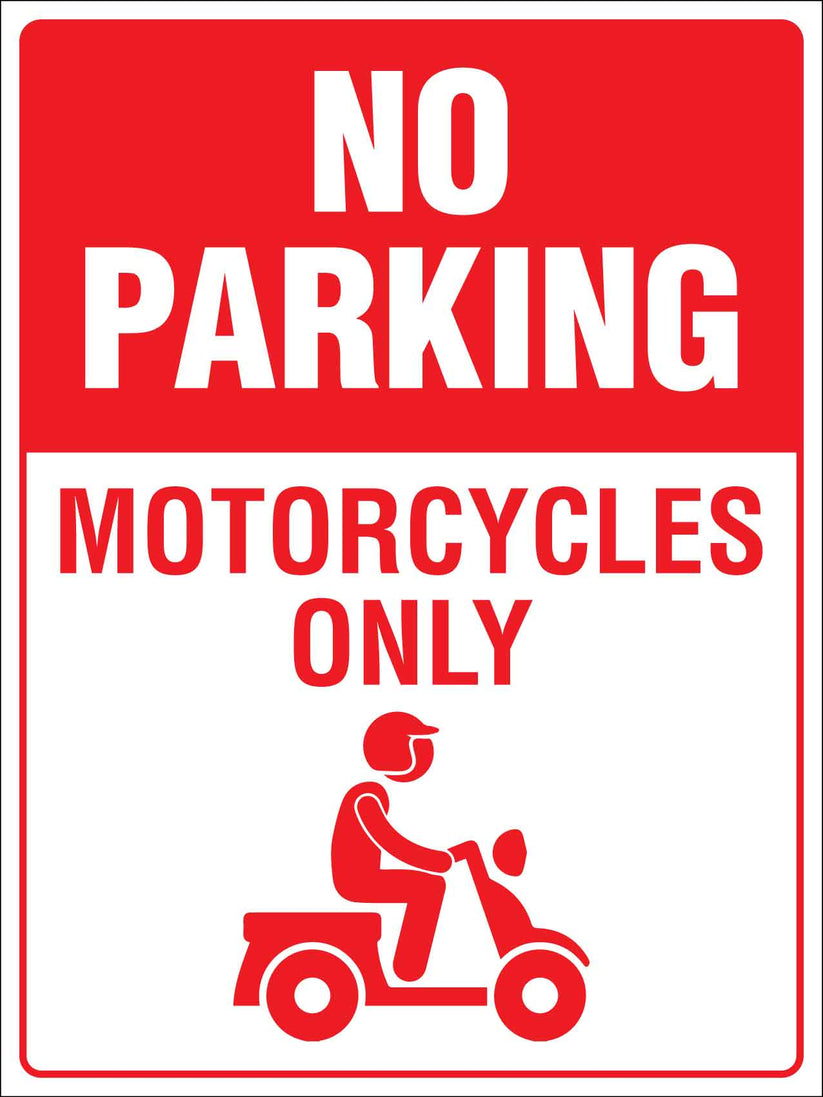 No Parking Motorcycles Only Sign – New Signs