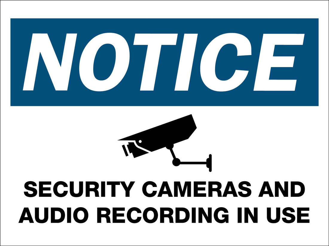 Notice Security Camera And Audio Recording In Use Sign – New Signs