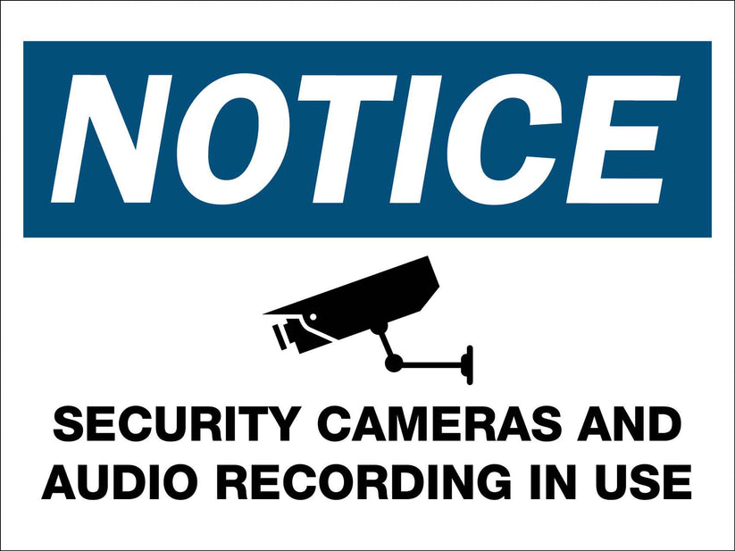 Notice Security Camera And Audio Recording In Use Sign – New Signs