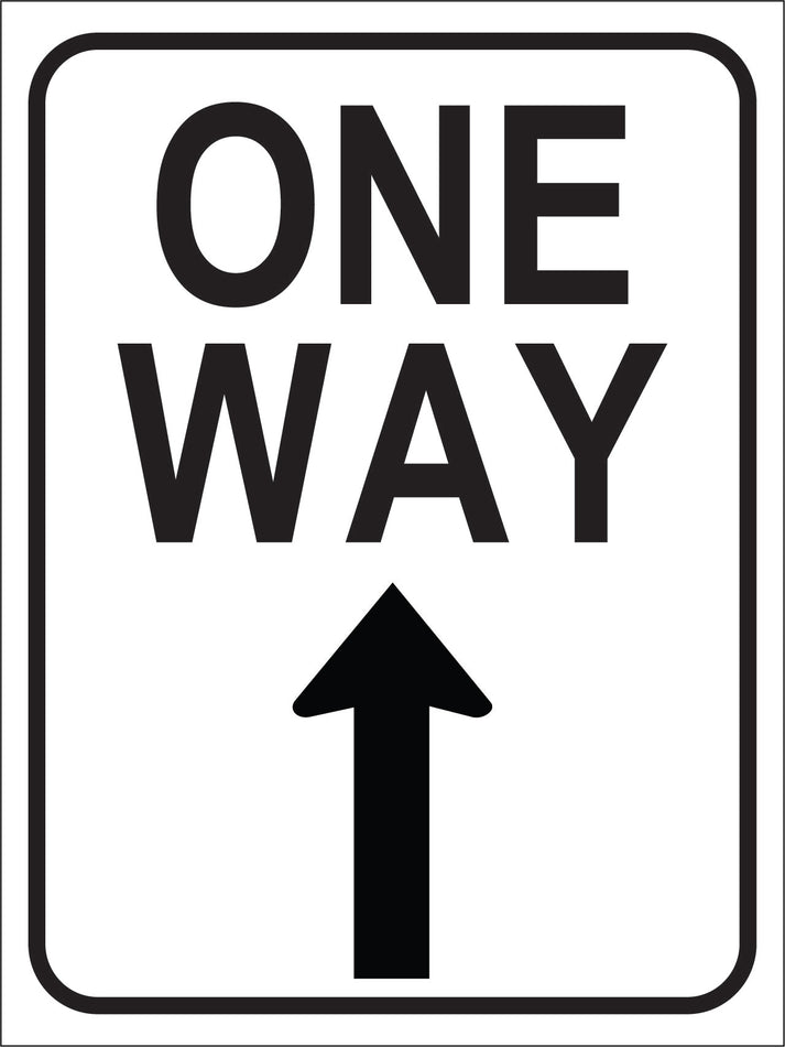 One Way Arrow Up Sign – New Signs