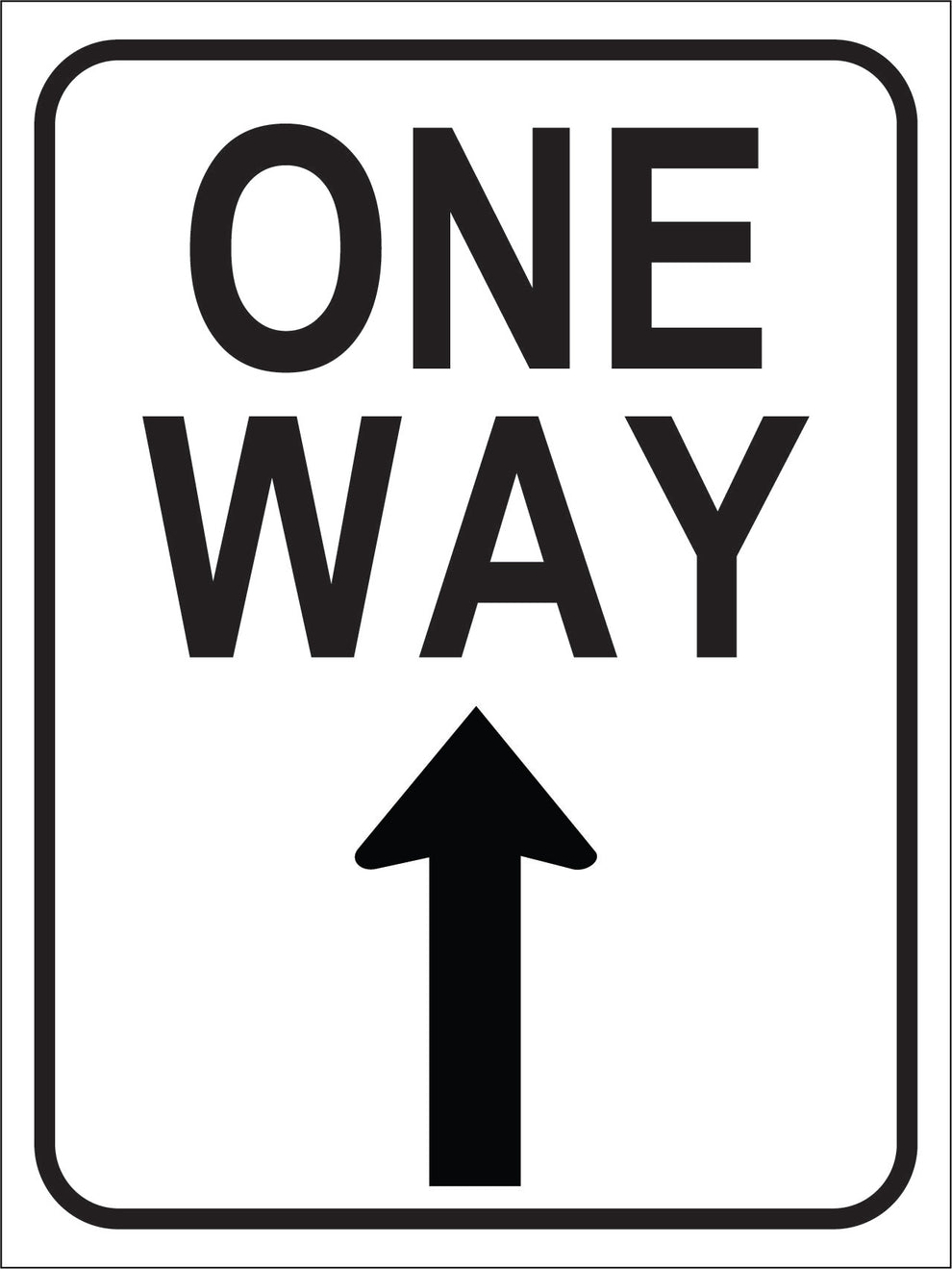 One Way Arrow Up Sign – New Signs