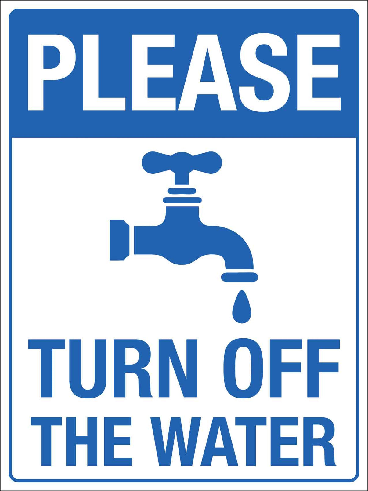 Please Turn Off The Water Sign – New Signs