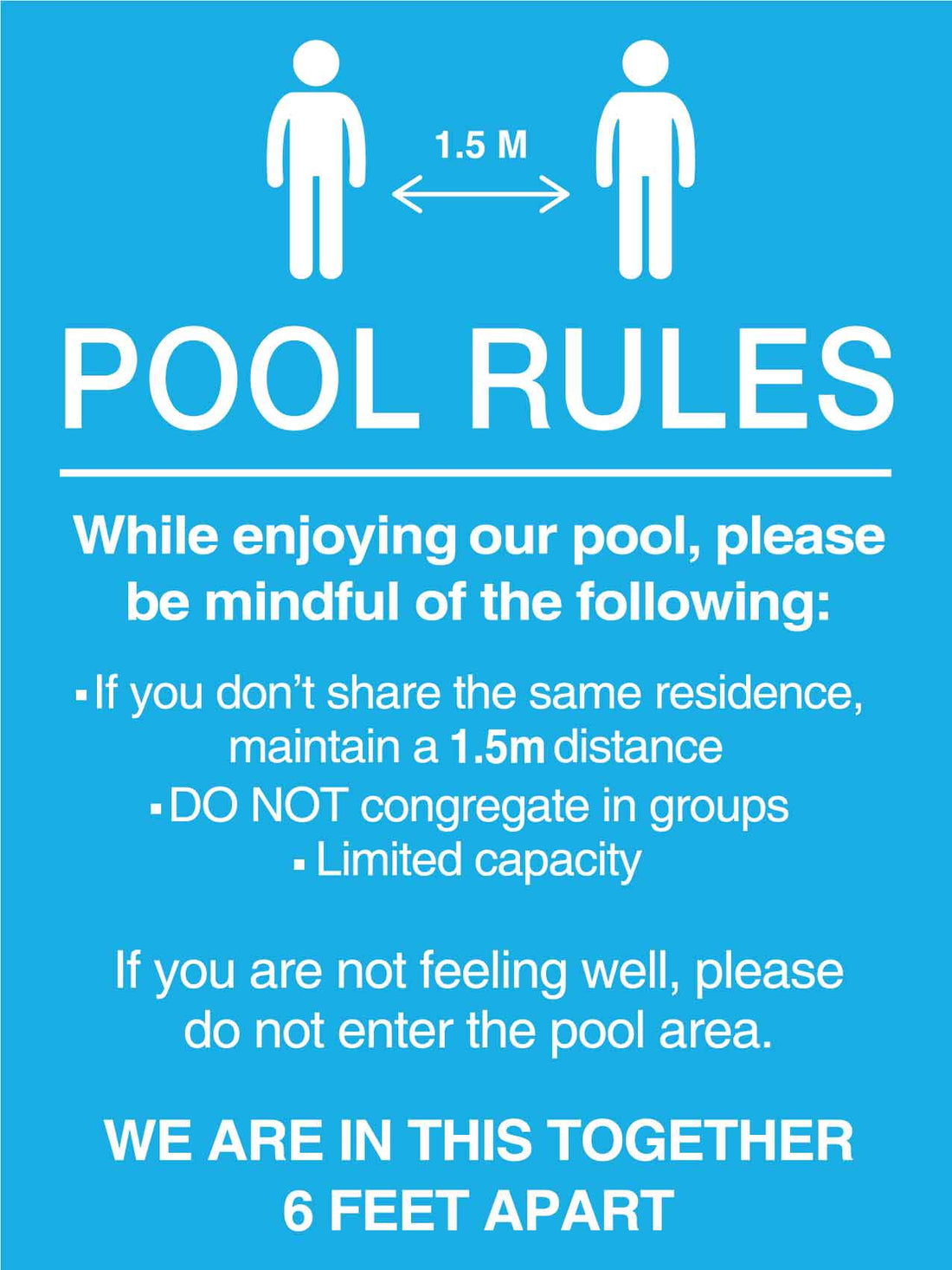 Pool Rules 5 Sign – New Signs